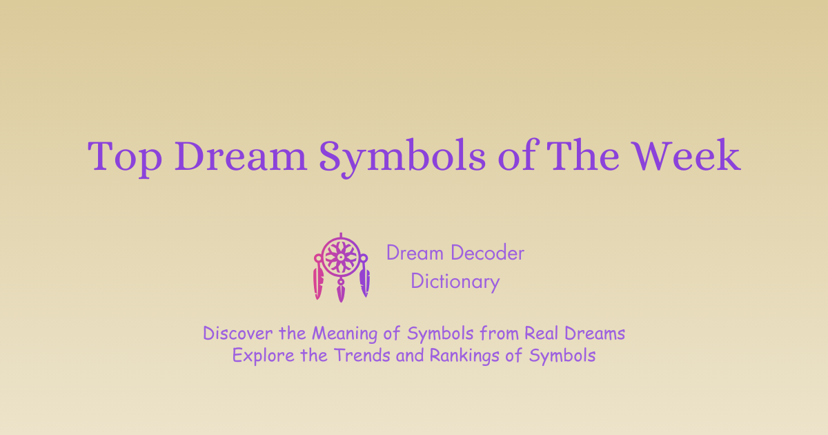 Top Dream Symbols of the Week Sep 1-7, 2025 - Explore Trending Symbols